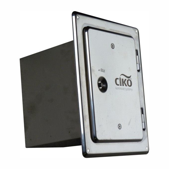 Dvířka s rámečkem, d=200mm, logo CIKO, NEREZ complex E0,6mm, 140x200mm ...